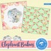 Baby Boy Digital Paper, Baby Shower Scrapbook, Blue & Grey Elephant ...