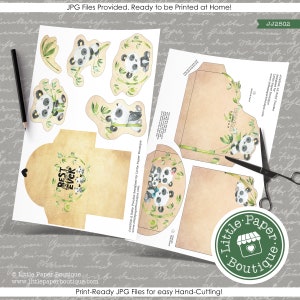 Cute Panda Family Junk Journal Kit (FULL KIT) Panda Bamboo Forest ...