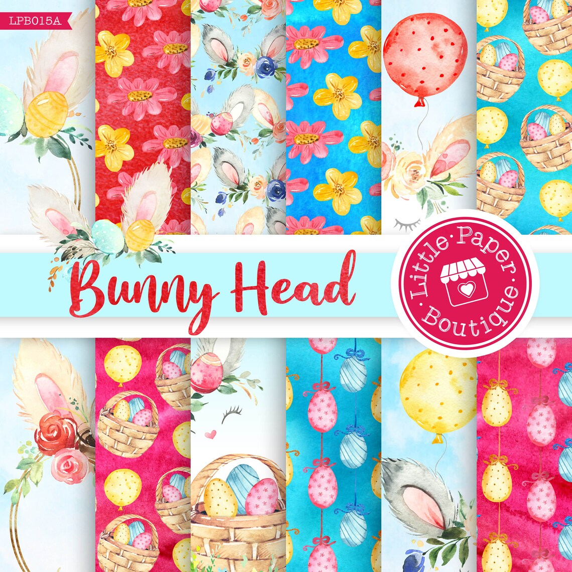 Easter Digital Paper Bunny Pattern Carrot Background Chick | Etsy