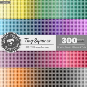 Tinted Checkerboard Digital Paper 100 Rainbow Colors Checkered Check ...
