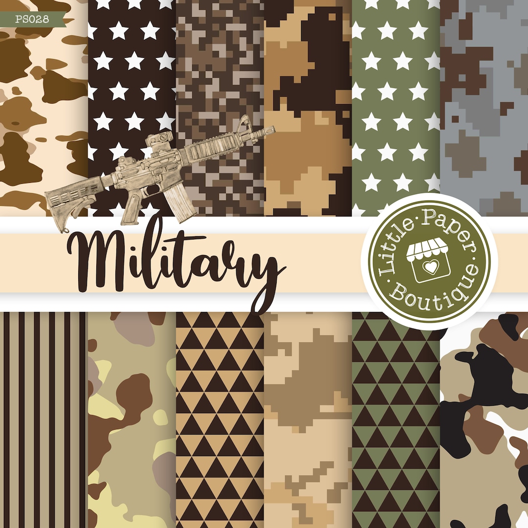 Armed Forces Digital Papers,camo, Camoflauge, Patriotic, Military, Army ...