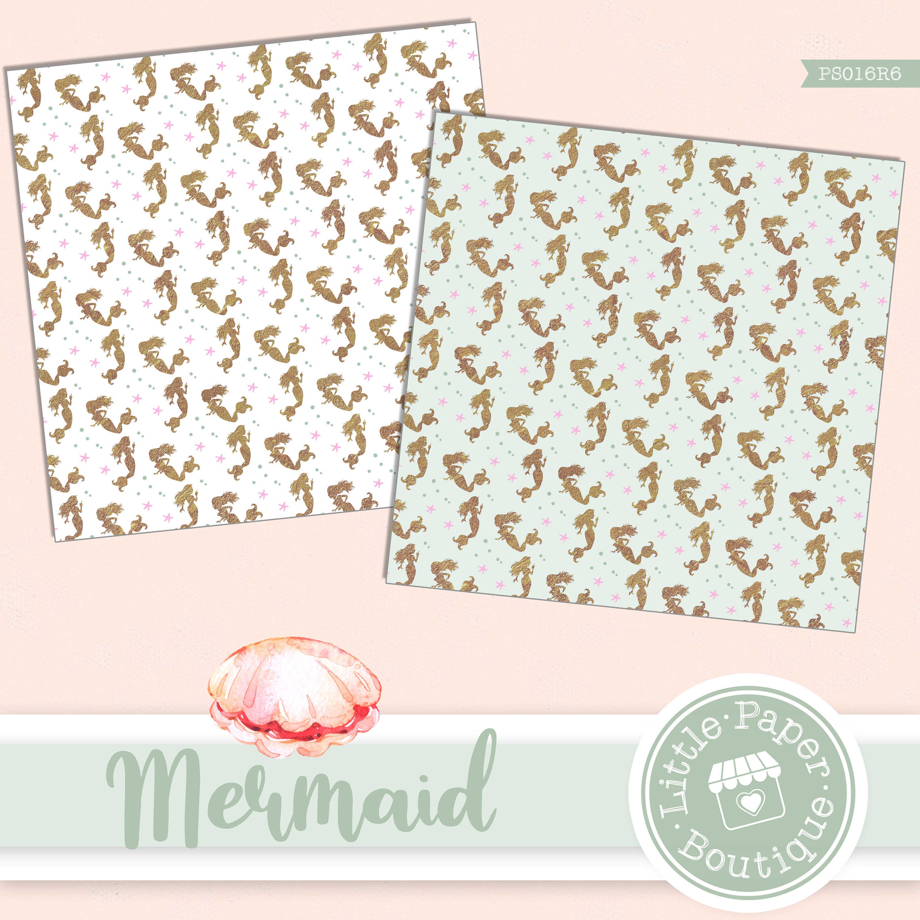 Mermaid Scales Digital Paper Pack Bronze Gold Mermaid Paper - Etsy