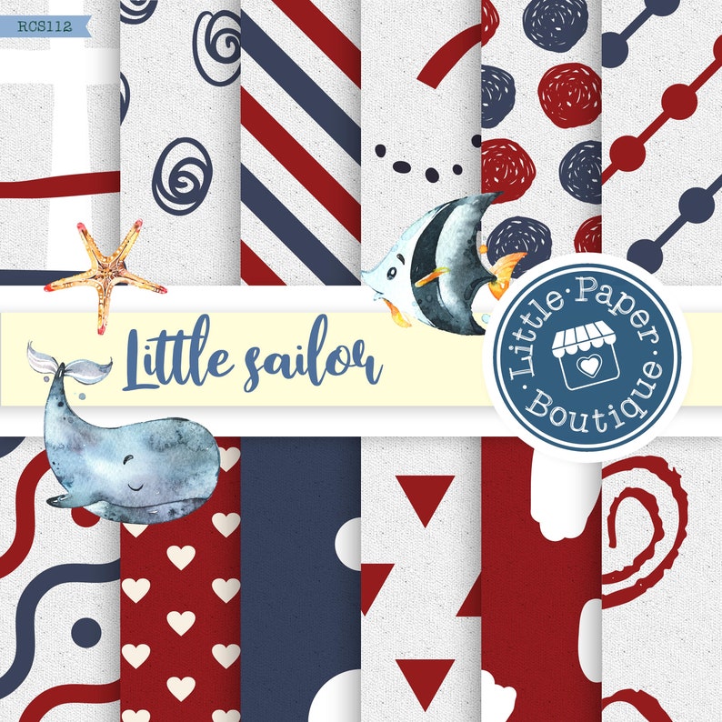SEAMLESS A4 Letter Nautical Scrapbook Papers With Sail Boats Sailor ...