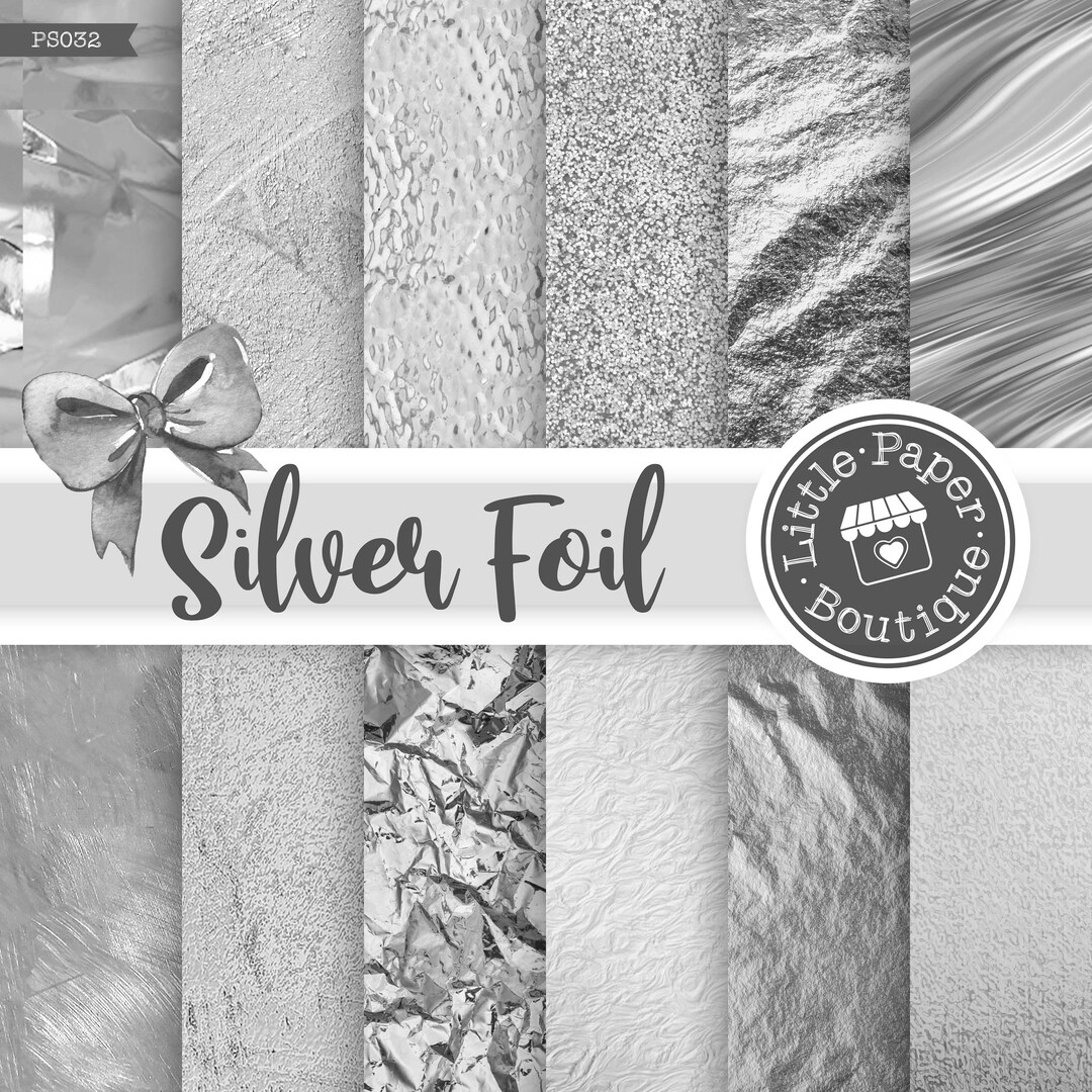 Foil Digital Paper Digital Paper Metallic Foil Clipart Foil Texture ...