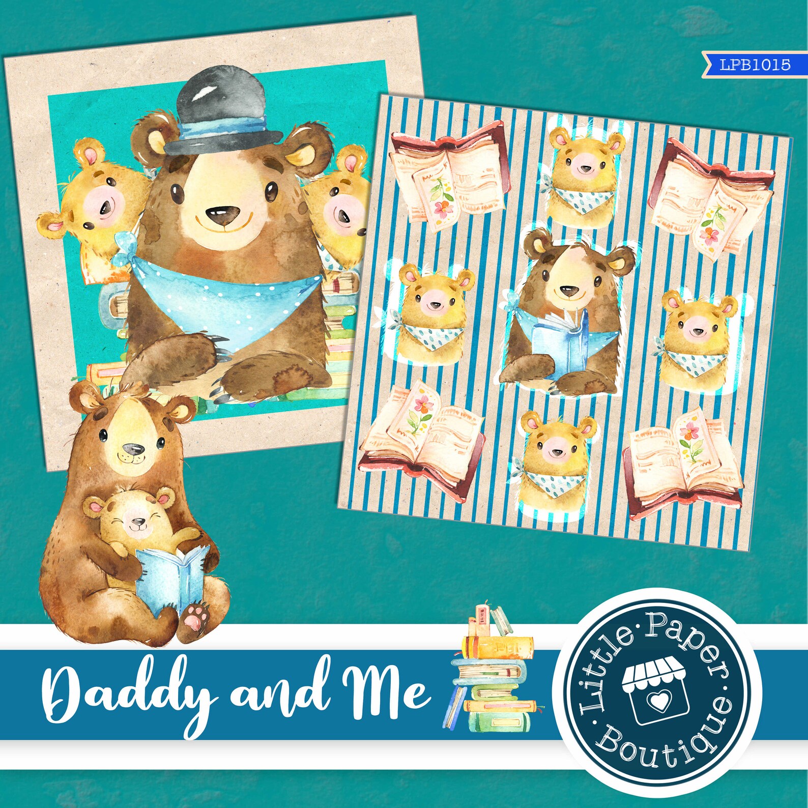 Teddy Bear Digital Paper Teddy Bears Digital Scrapbook - Etsy