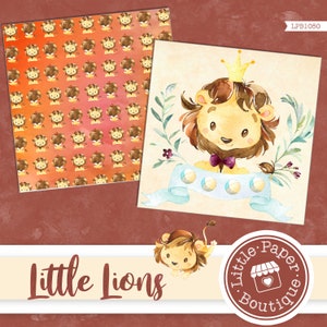 Baby Safari Digital Papers Lion Birthday Digital Paper,birthday Pattern ...