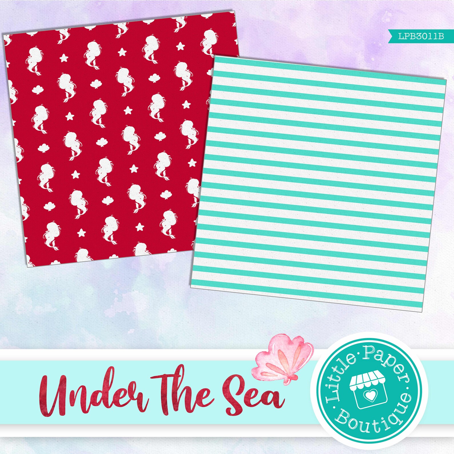 Little Mermaid Ariel 12x12 Digital Paper Packthe Little - Etsy