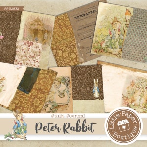 Peter Rabbit by Beatrix Potter Digital Junk Journal Kit (FULL KIT) With ...