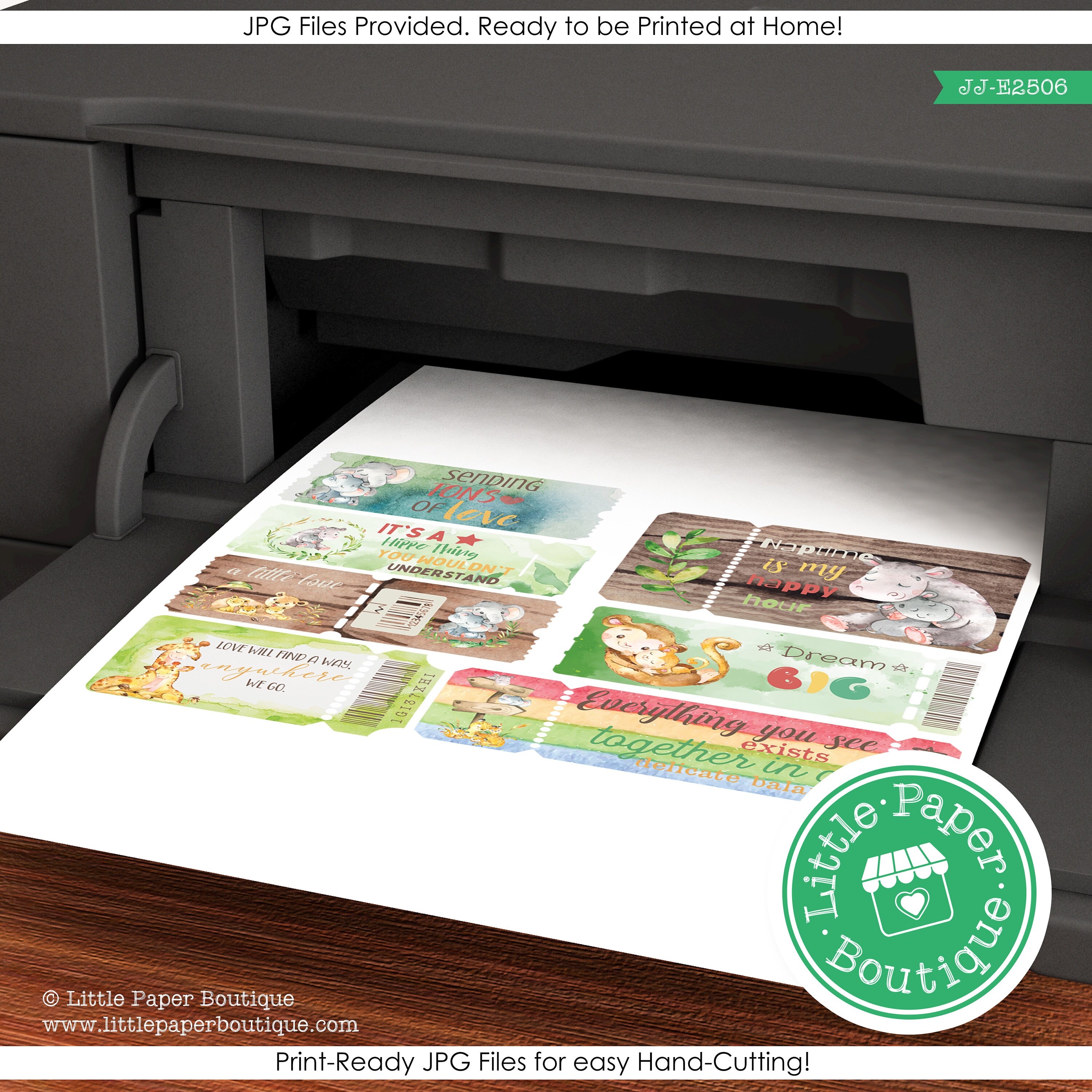 African Safari Animals Giraffe Digital Junk Journal Kit FULL - Etsy