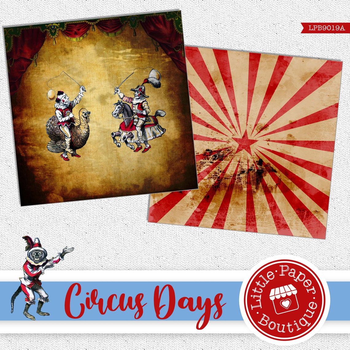 Vintage Circus Paper Pack Circus Digital Paper Circus - Etsy