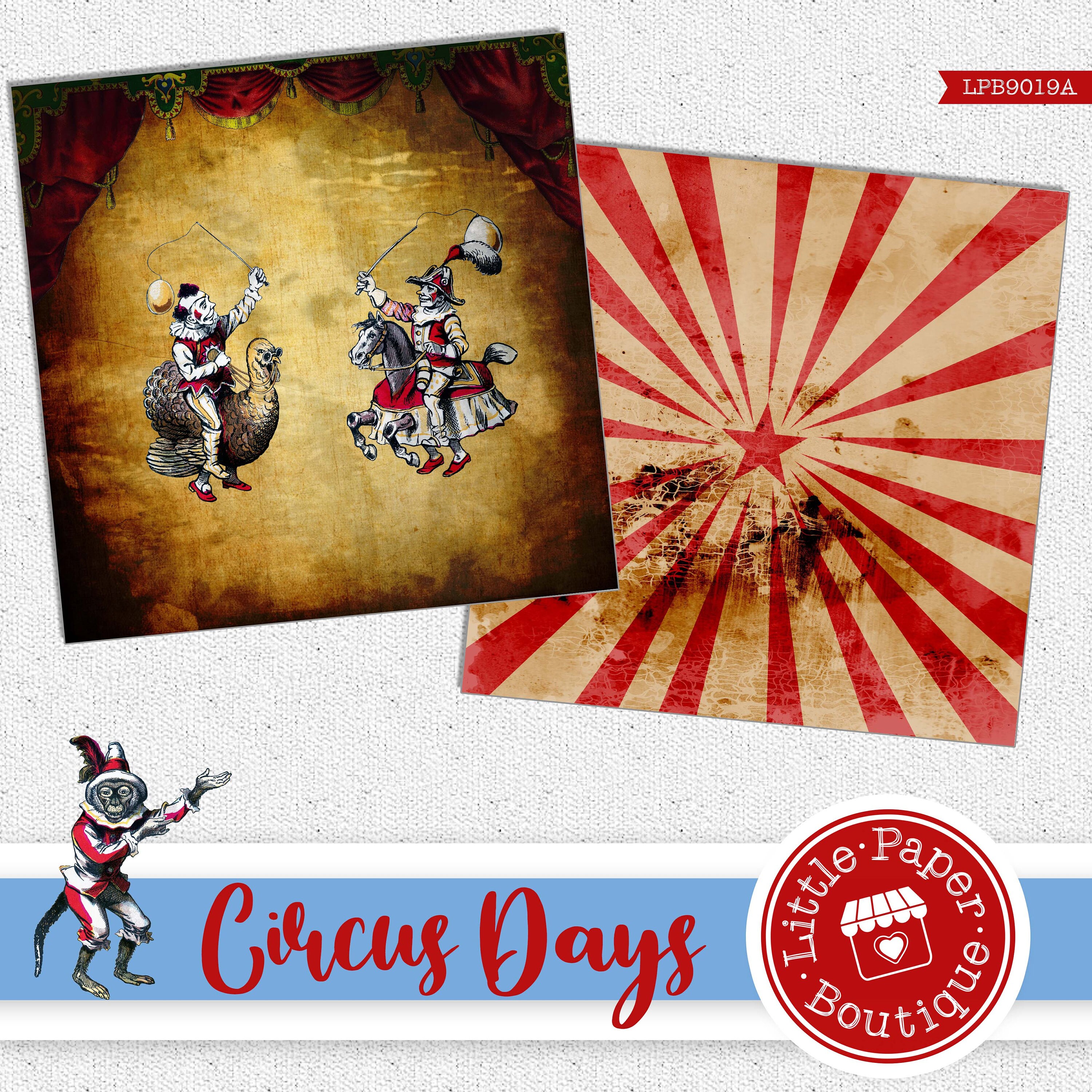 Vintage Circus Paper Pack Circus Digital Paper Circus - Etsy