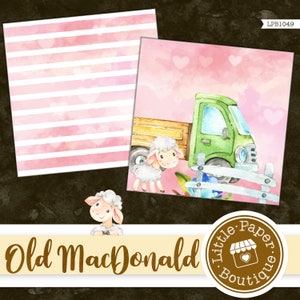 Red Barn Digital Papers, Farm Digital Papers, Animal Papers, Red ...