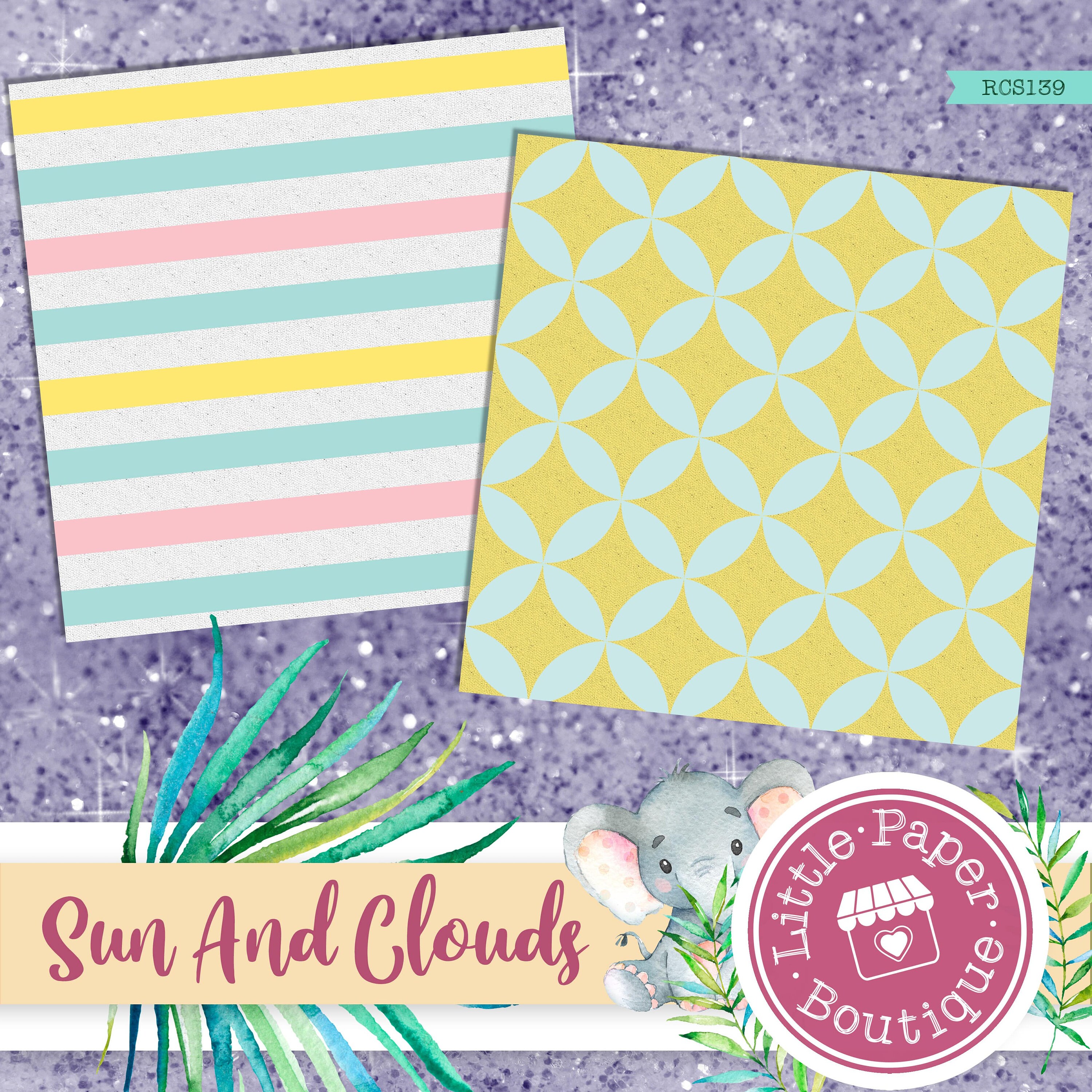 Cloud Digital Paper Baby Blue Clouds Digital Papers Moon - Etsy