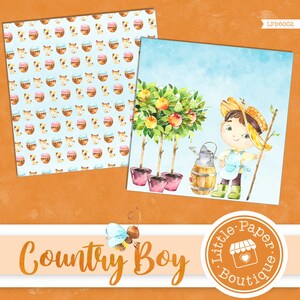 Farm Digital Paper, Farm Animal Digital Paper, Red Tractor, Polka Dots ...