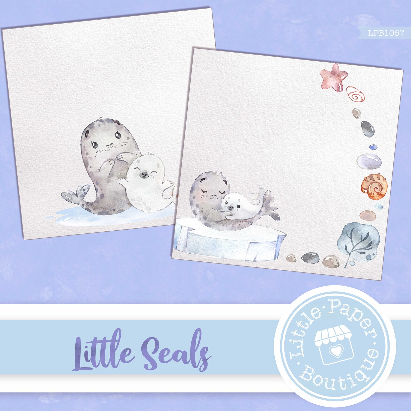 Seal Digital Paper Seal Pattern Ocean Pattern Seal Pattern - Etsy