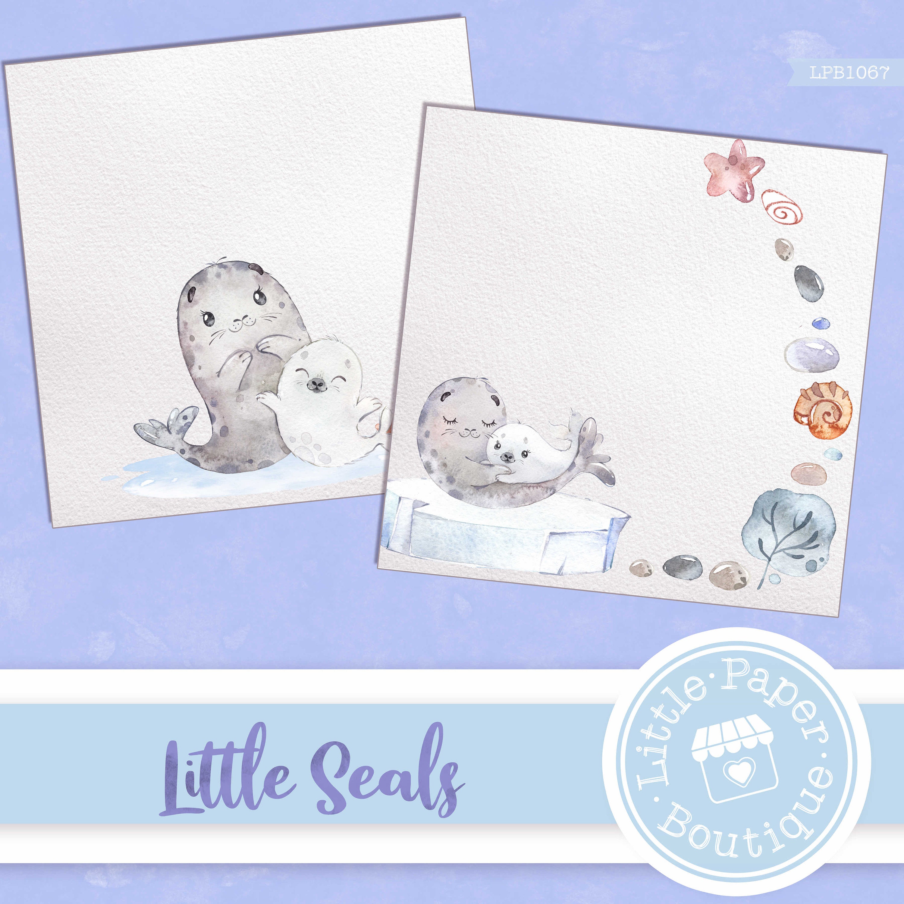 Seal Digital Paper Seal Pattern Ocean Pattern Seal Pattern - Etsy