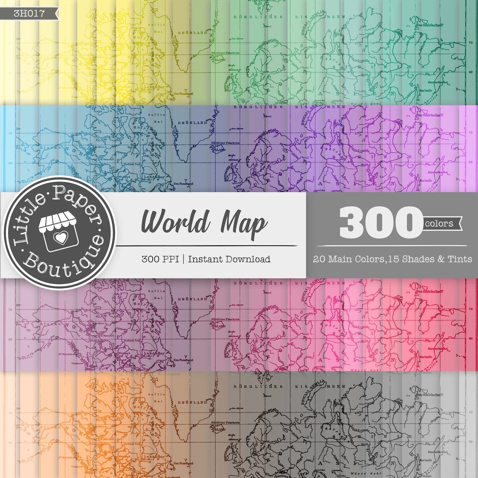 100 Rainbow Maps Textures Digital Paper, Vintage Background, World Maps ...