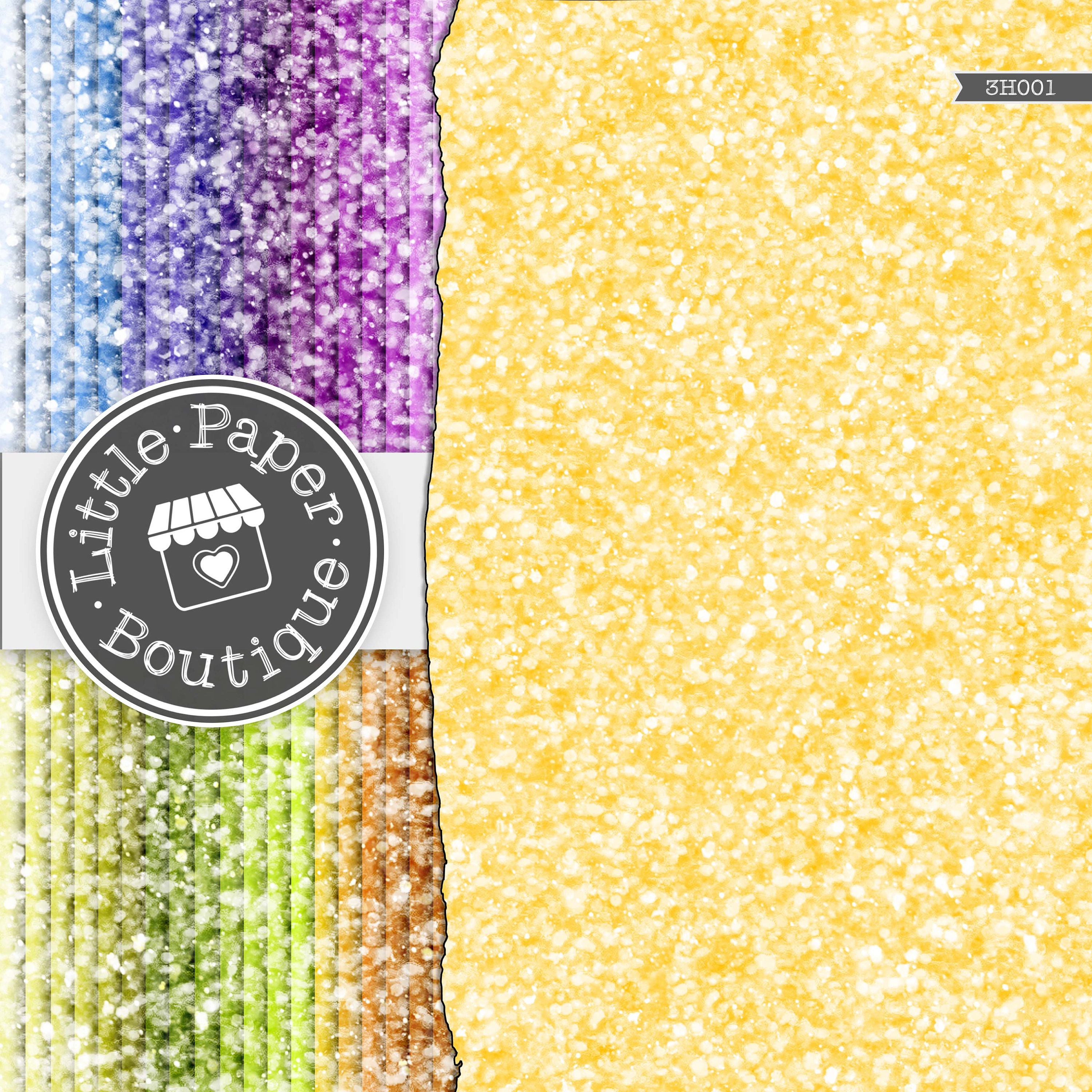 300pcs Rainbow Glitter Digital Scrapbook Paper Pack for - Etsy España