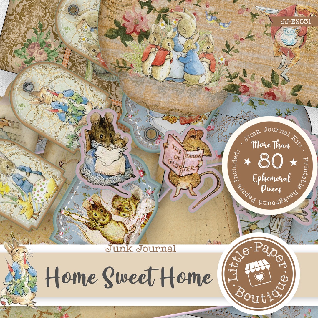 Peter Rabbit by Beatrix Potter Digital Junk Journal Kit (FULL KIT) With ...