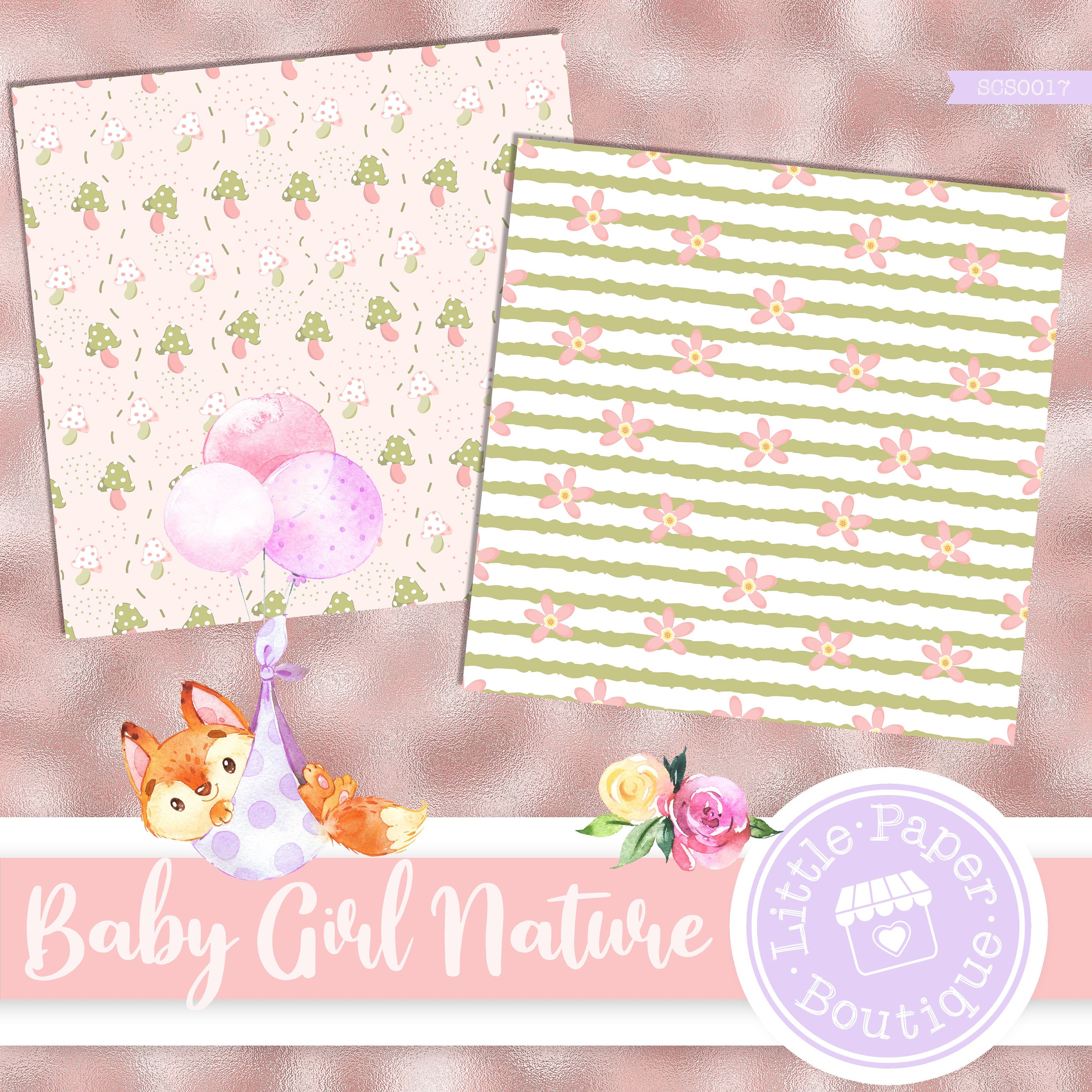 Baby Girl Digital Paper SEAMLESS Cute Kids digital | Etsy