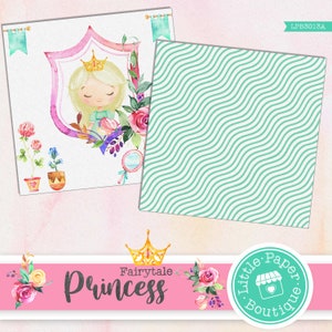 Little Princess Digital Paper Downloads Girl Printables Patterns ...