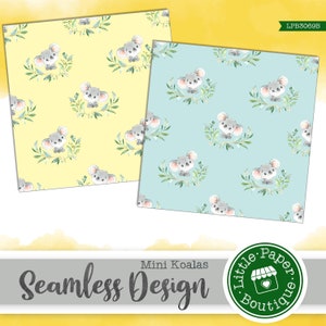 Seamless Australian Animals Digital Paper Pack, Koala, Kangaroo ...