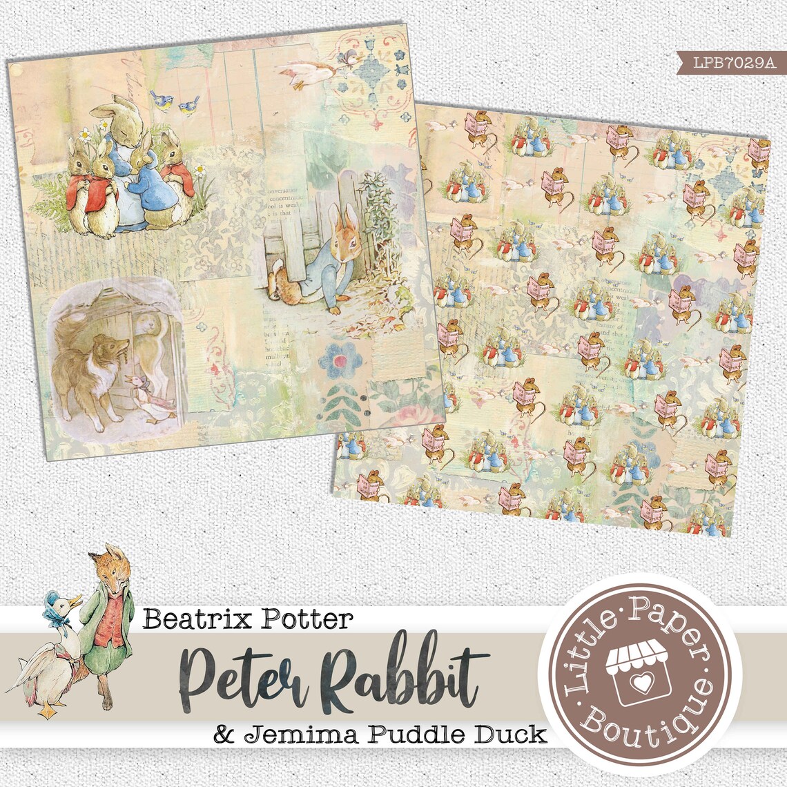 Peter Rabbit Paper Pack Beatrix Potter Digital Paper - Etsy