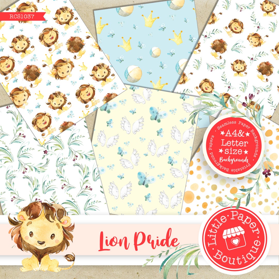 Safari Digital Papers Pack Printable Sheets Scrapbooking - Etsy