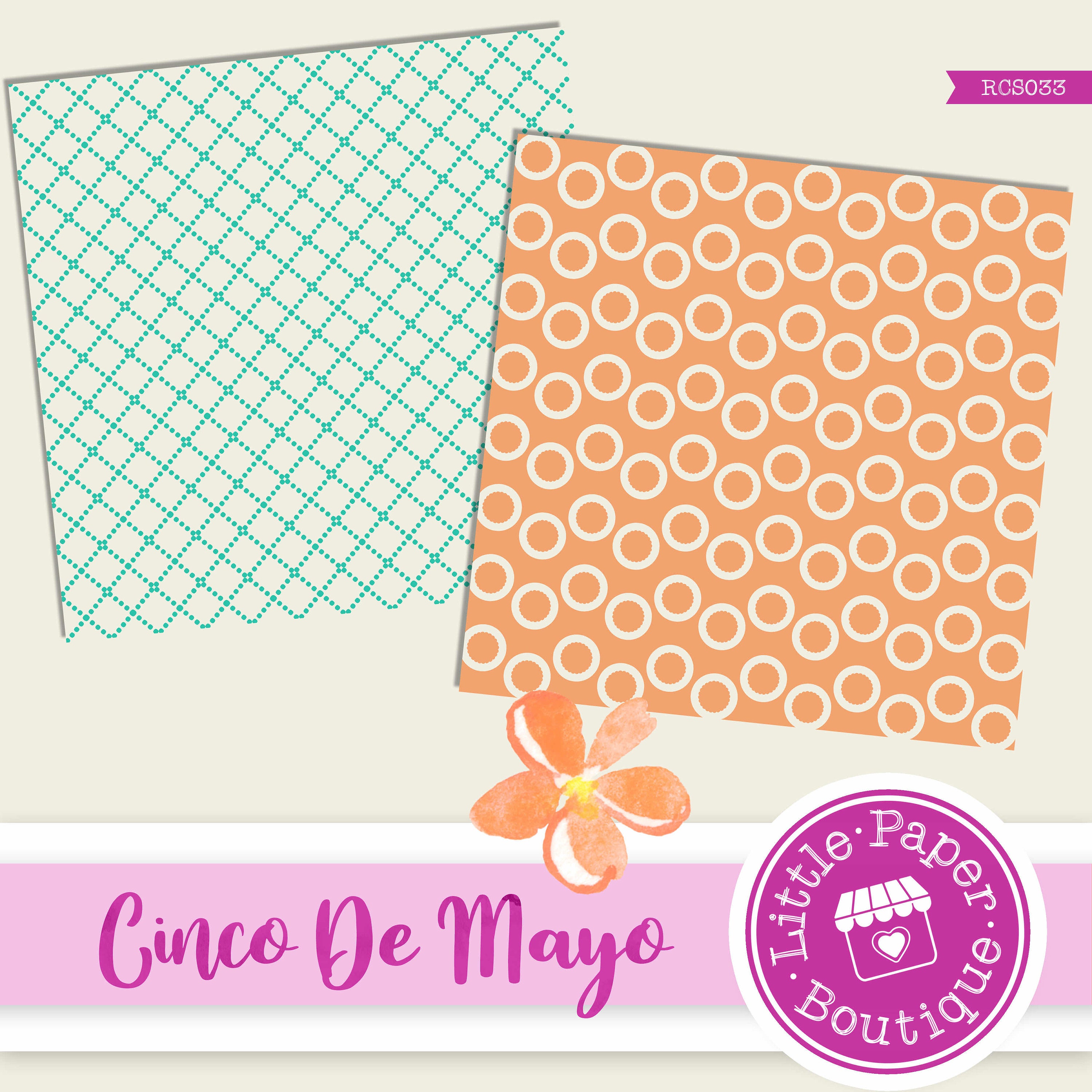 Cinco De Mayo Digital Papers Cinco De Mayo Clipart Fiesta - Etsy