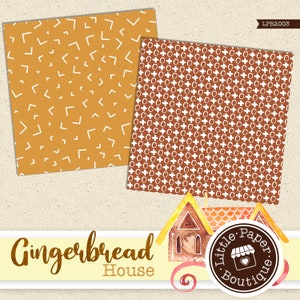 Gingerbread Digital Paper, Christmas Patterns, Winter Digital Paper ...