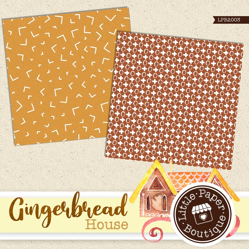 Gingerbread Digital Paper Christmas Patterns Winter Digital | Etsy