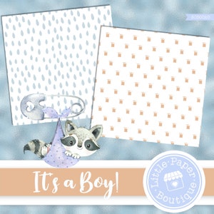 Baby Boy Digital Paper, SEAMLESS Little Boy Digital Paper,digital Paper ...