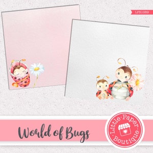 Ladybug Digital Paper, Sweet Ladybug Scrapbook Papers, Commercial Use ...