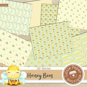 Honey Bee Paper Pack, Honey Bee, Digital Paper, Printable Paper ...