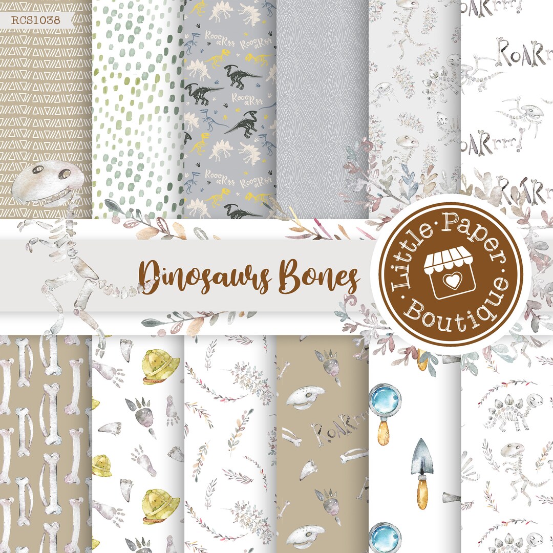 Dinosaur Digital Paper, Jurassic Scrapbook Papers, Dinosaurs Wallpaper ...