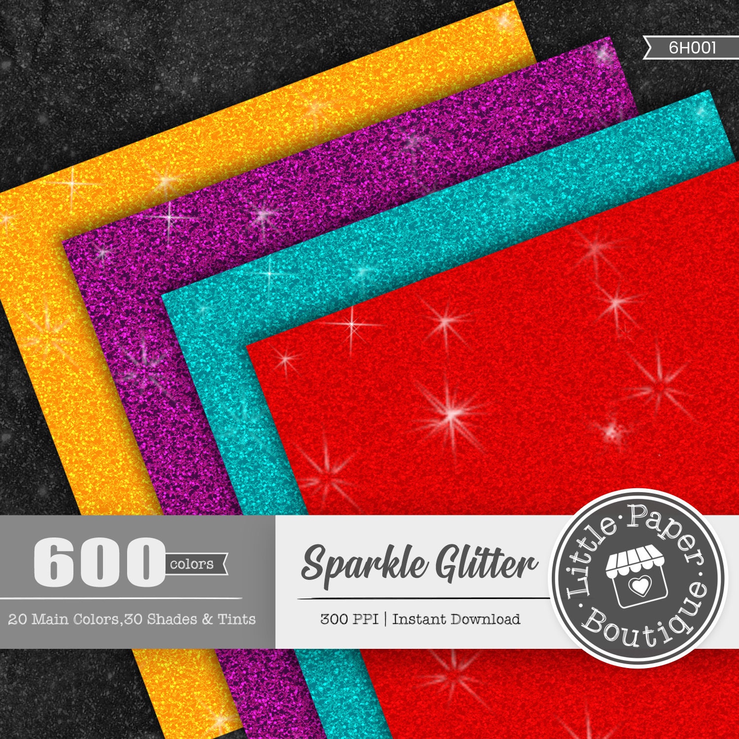 600pcs Glitter Background Digital Paper Pack for Commercial - Etsy