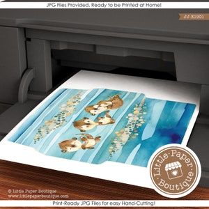 Sea Otters Family Digital Junk Journal Kit (FULL KIT) With Scrapbook ...