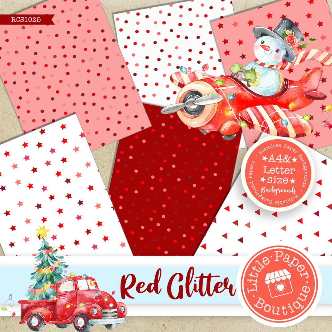 SEAMLESS Christmas Digital Paper Red Green Christmas Digital Paper ...