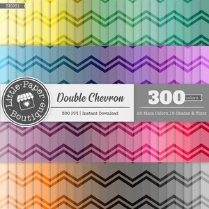 300 Chevron Digital Paper, Rainbow Chevron Backgrounds, Zig Zag, Bright ...