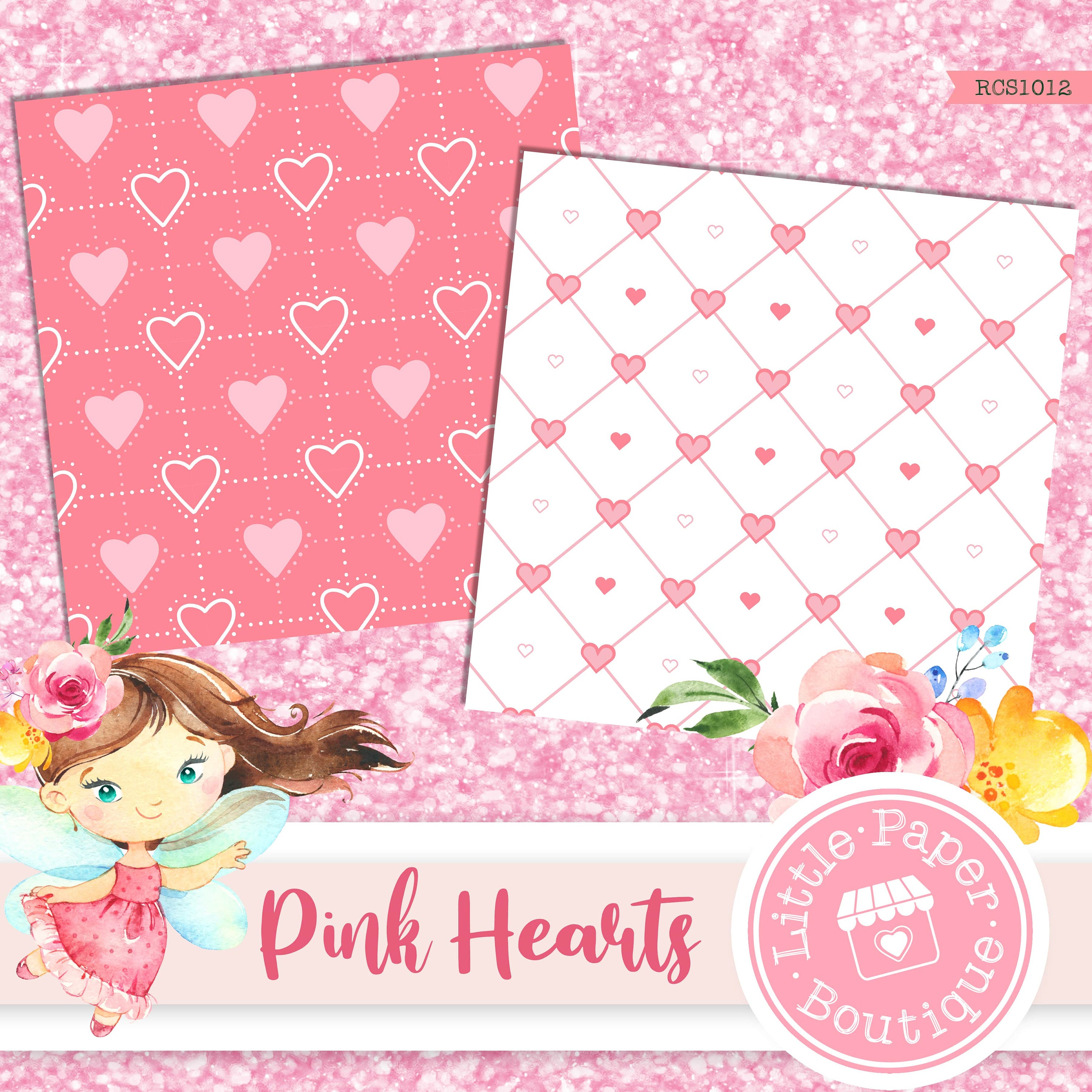 Baby Girl Pinks Digital Scrapbook Paper Pack Instant Download ...