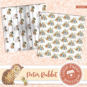 SEAMLESS Peter Rabbit by Beatrix Potter Digital Backgrounds A4 & Letter ...