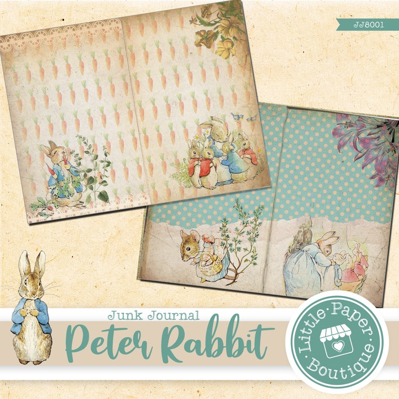 Peter Rabbit by Beatrix Potter Digital Junk Journal Clipart - Etsy