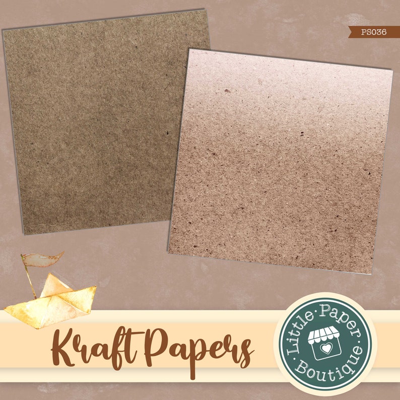 Kraft Digital Papers Cardboard Backgrounds Brown Scrapbook - Etsy