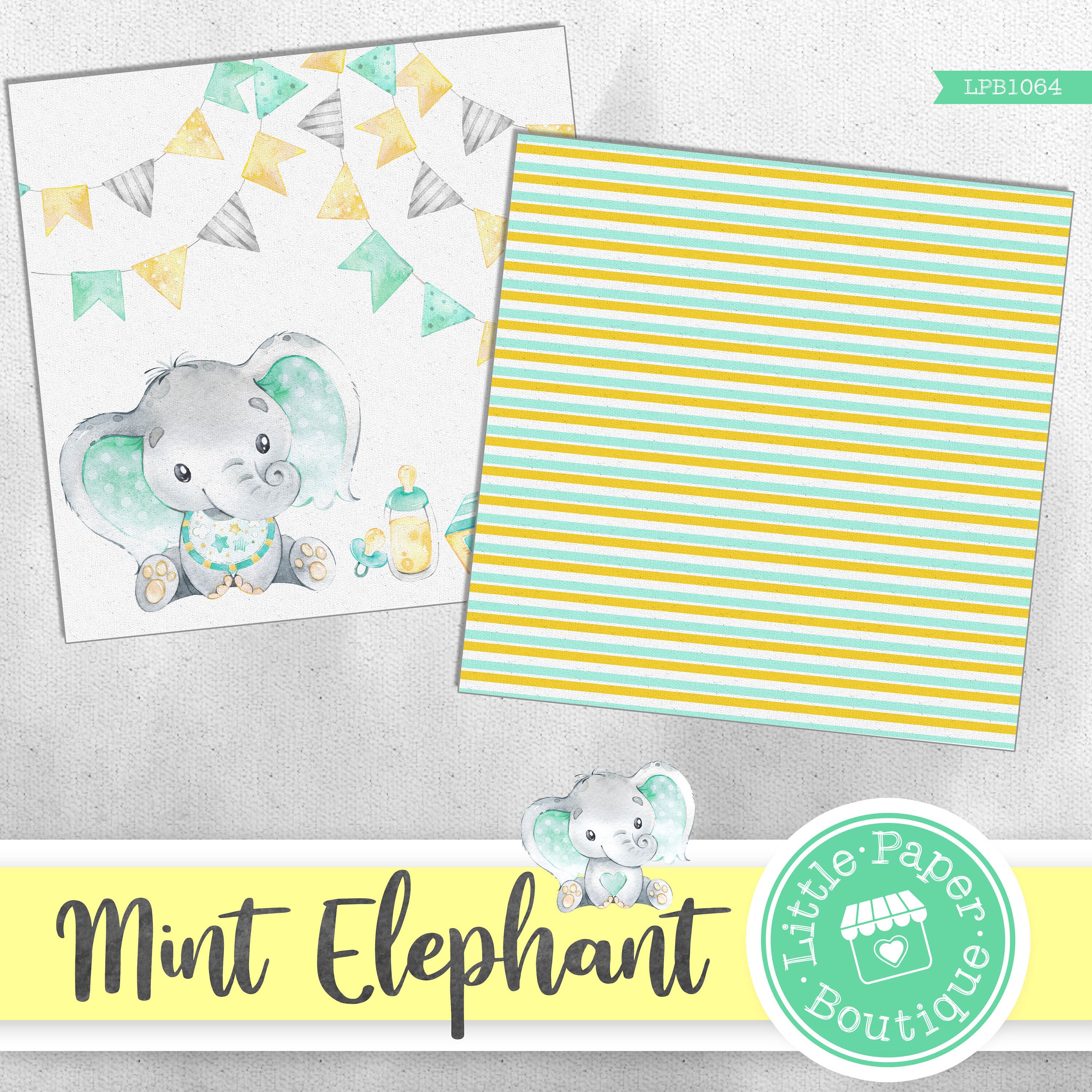 Baby Boy Digital Paper Baby Shower Scrapbook Blue & Grey | Etsy