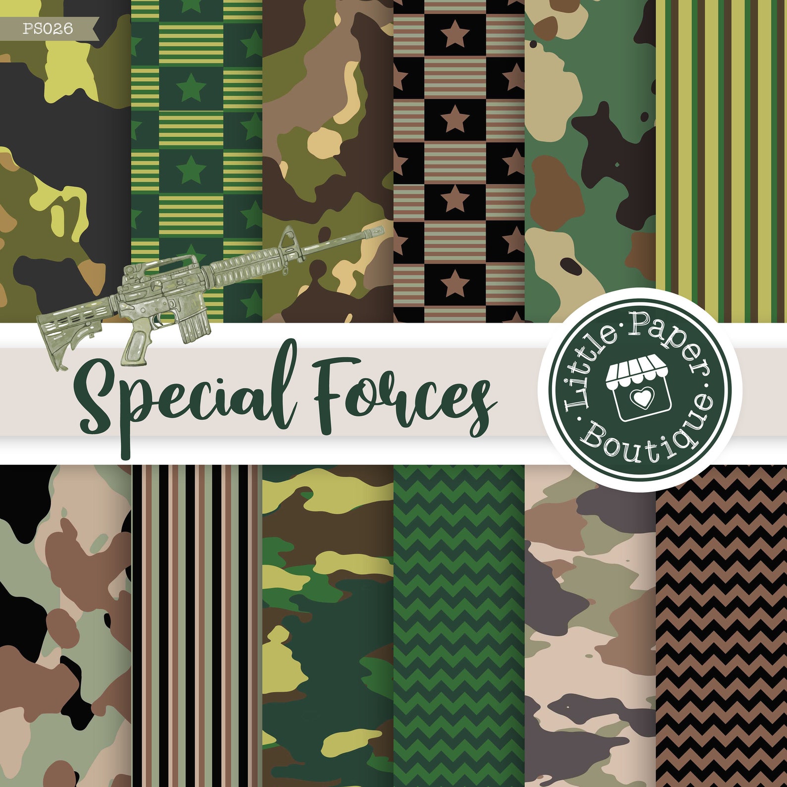 US Army Digital Paper Army Theme Scrapbook Military - Etsy
