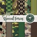 US Army Digital Paper, Army Theme Scrapbook, Military Scrapbook ...