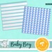 Baby Blue Digital Paper, Blue, Grey, Baby Boy, Digital Paper, Scrapbook ...