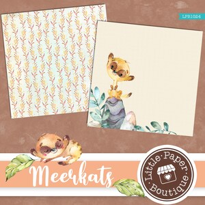 Africa Meerkat Watercolor, Nursery Art, Baby Shower, Animals Clipart ...