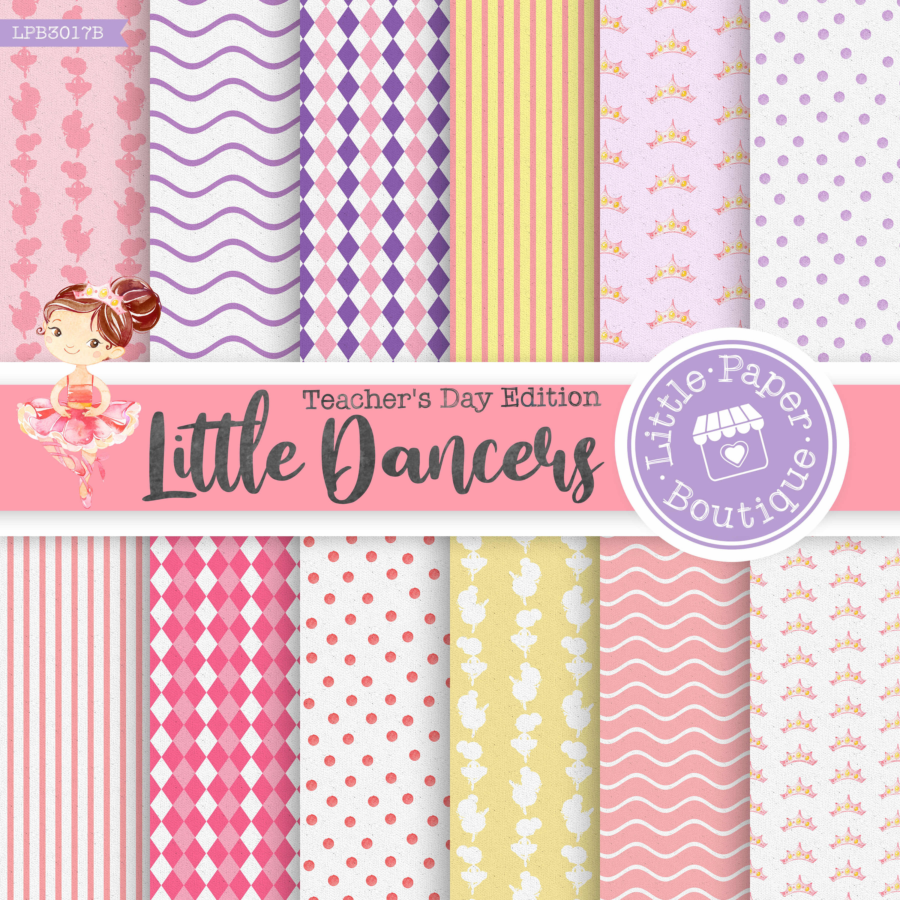 Ballerina Digital Paper Cute Ballerina Ballerina Pattern - Etsy