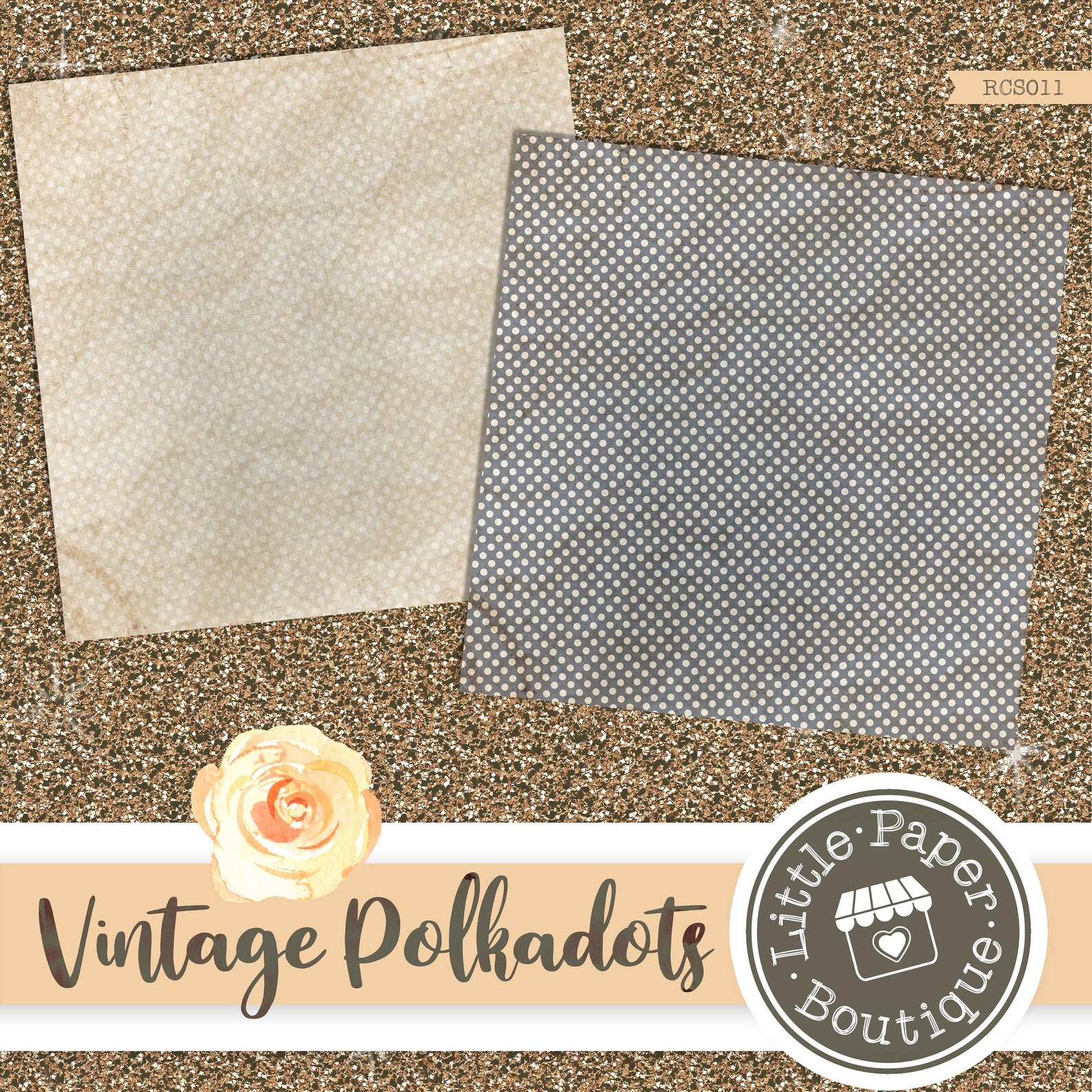 Vintage Polka Dots Digital Paper Retro Scrapbook Paper Polka - Etsy